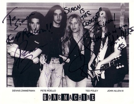 Bone machine,discographie,Ted Poley,John Allen III, Dennis Zimmerman,Pete Ruello,t. bodnar ,line ...